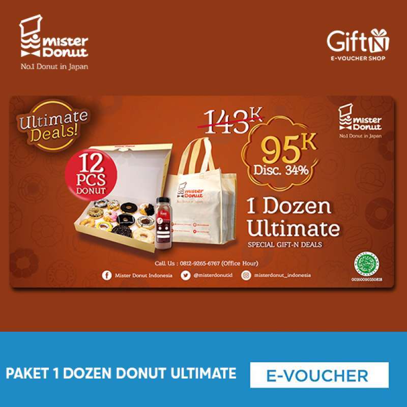 Promo Mister Donut Indonesia - Paket 1 Dozen Donut Ultimate Diskon 31% ...