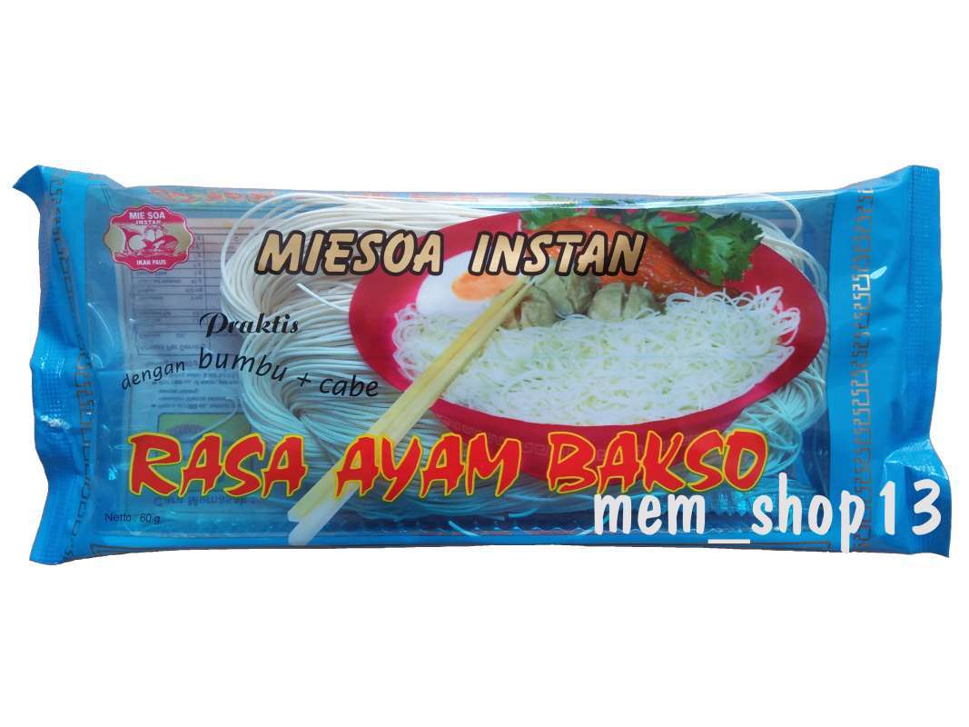 Jual Miesoa Misoa Instan Rasa Ayam Bakso Cap Ikan Paus di Seller mem ...