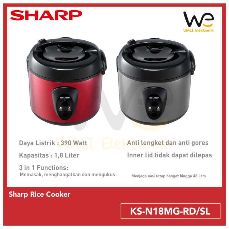 Promo Sharp Rice Cooker 1,8 Liter KS-N18MG / KS N18MG Diskon 5% di ...
