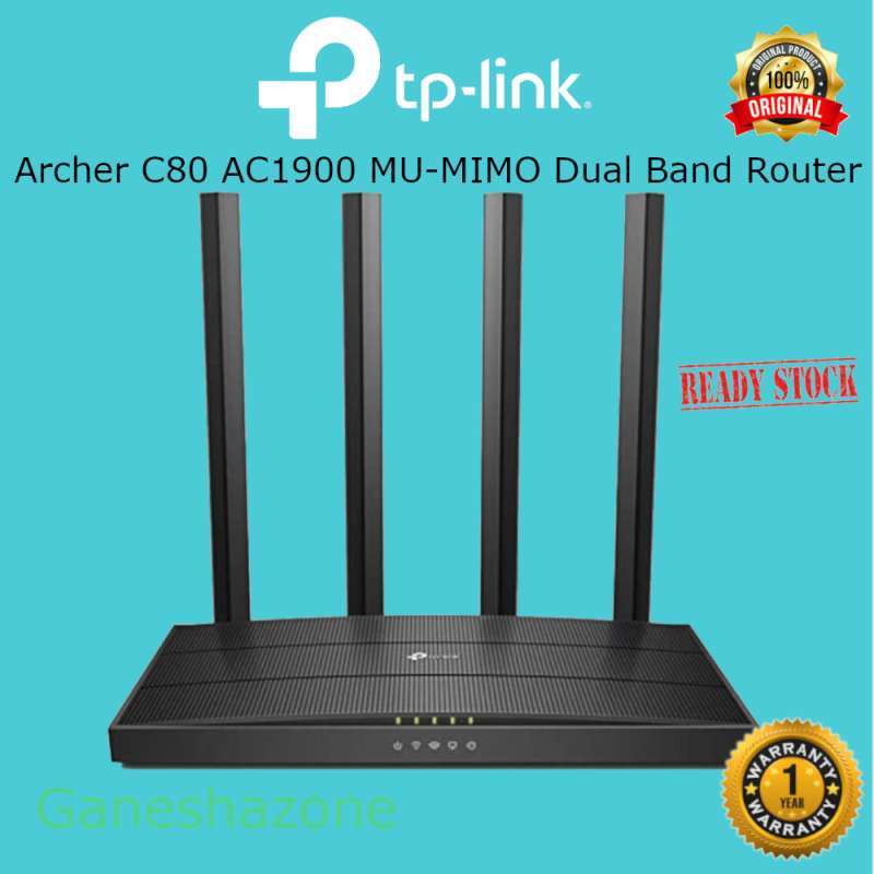 Promo TP-Link Archer C80 MU-MIMO Wi-Fi Router - Black Diskon 7% di ...