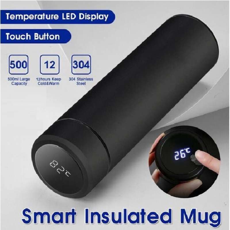 Promo tumbler thermos stainless smart temperature LED cup / termos ...