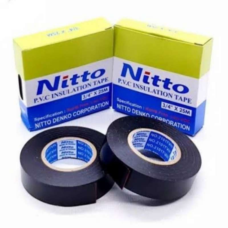 Jual Isolasi Solasi Selotip Solatip Listrik Kabel PVC NITTO 3/4 Inch ...