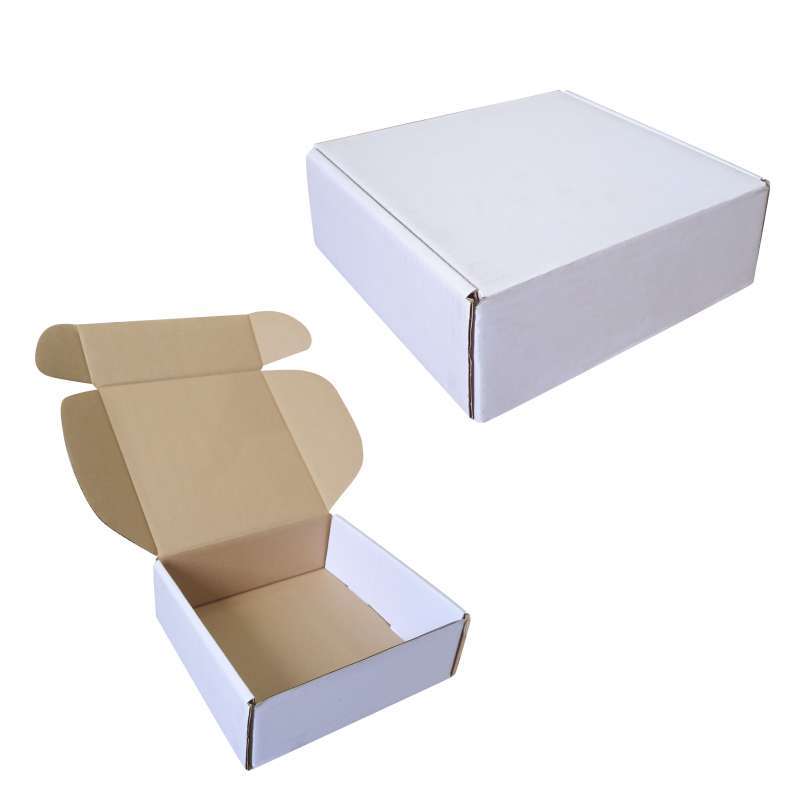 Jual Kardus Box 22x22x8 cm Polos/kemasan/Hampers/Nasi - Putih di Seller ...