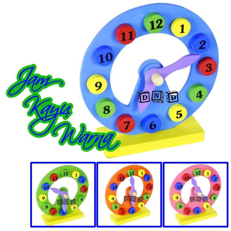 Jual Mainan Edukatif - Edukasi Anak - Mainan Balok Puzzle Kayu - Jam ...
