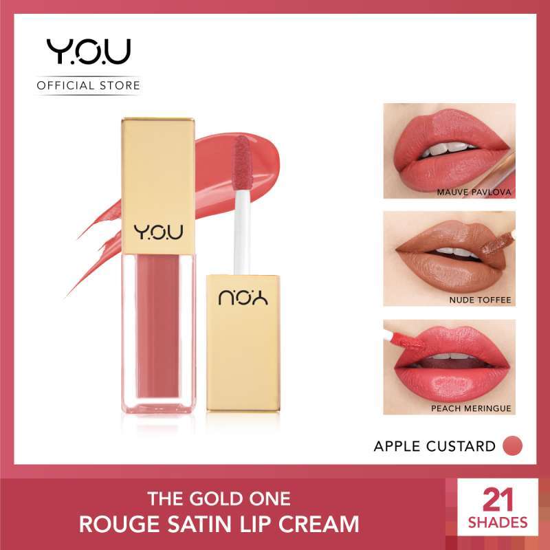 Promo YOU Rouge Satin Lip Cream - 21 Apple Custard Diskon 10% di Seller ...
