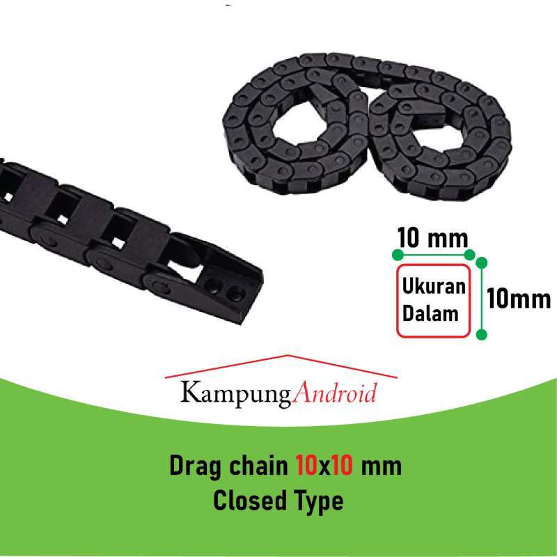 Jual Kabel Wire Cable Carrier Cable Drag Chain Hole 10x10 mm Closed ...