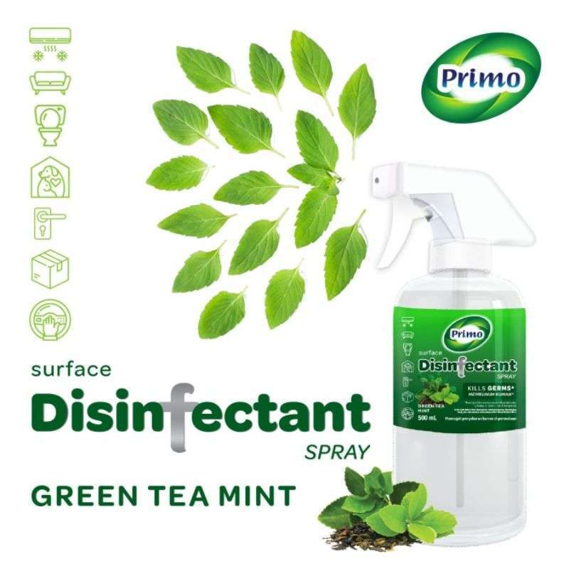 Jual PRIMO Disinfectant Spray 500 mL Green Tea Mint - -- di Seller toko ...