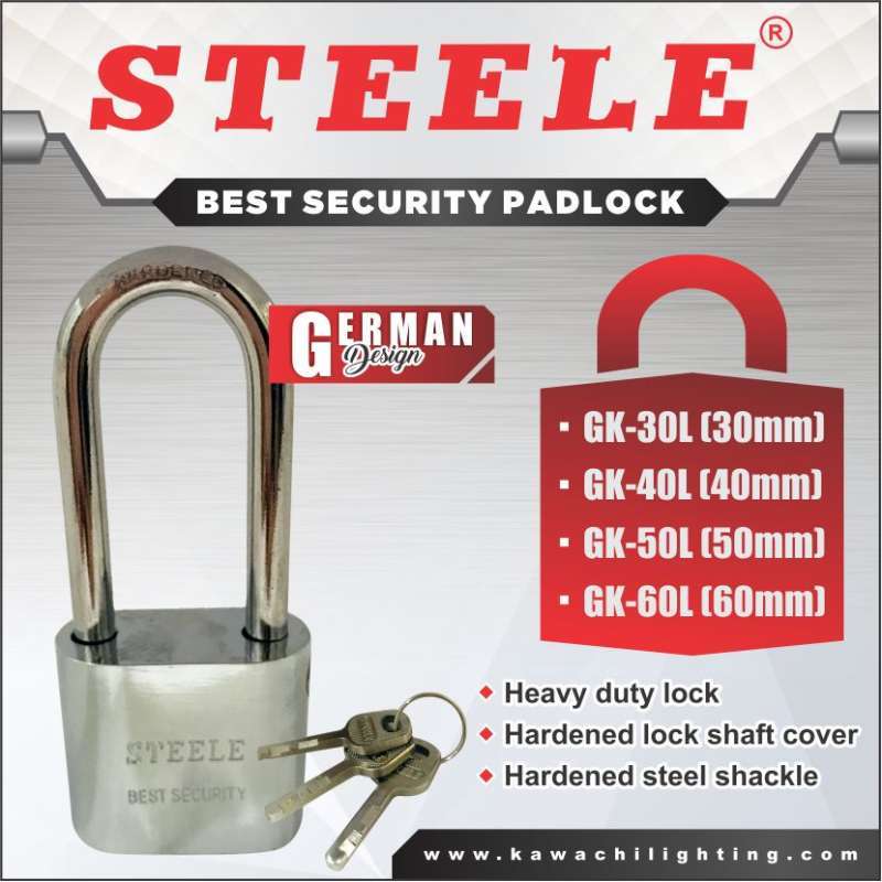 Jual Gembok Best Security Padlock 50mm GK-50L STEELE di Seller 1Apazone ...
