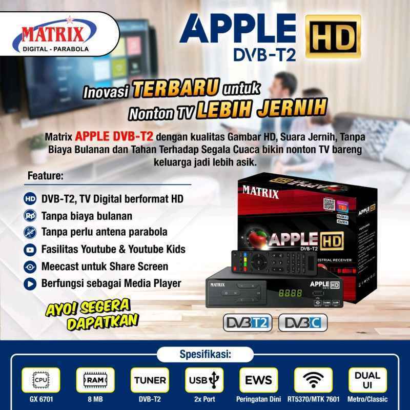 Jual Set Top Box Tv Digital Matrix Apple Hd Box Merah Ada Hdmi Serat ...