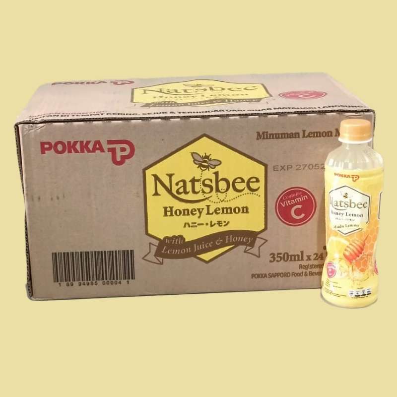 Jual Pokka Natsbee Honey Lemon 350ml [24 Botol/karton] Di Seller Adhins ...