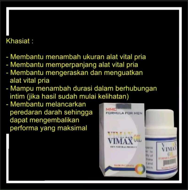 Jual Vimax Oil Canada 100% Original Di Seller Opotek Khanza - Penggilingan, Kota Jakarta Timur ...