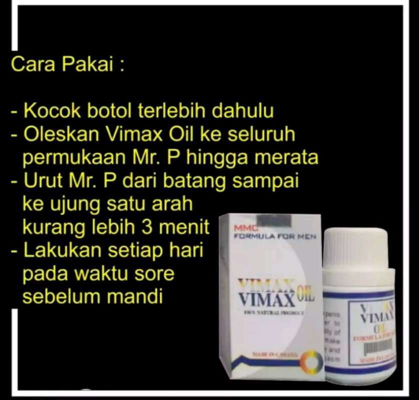 Jual Vimax Oil Canada 100% Original Di Seller Opotek Khanza - Penggilingan, Kota Jakarta Timur ...