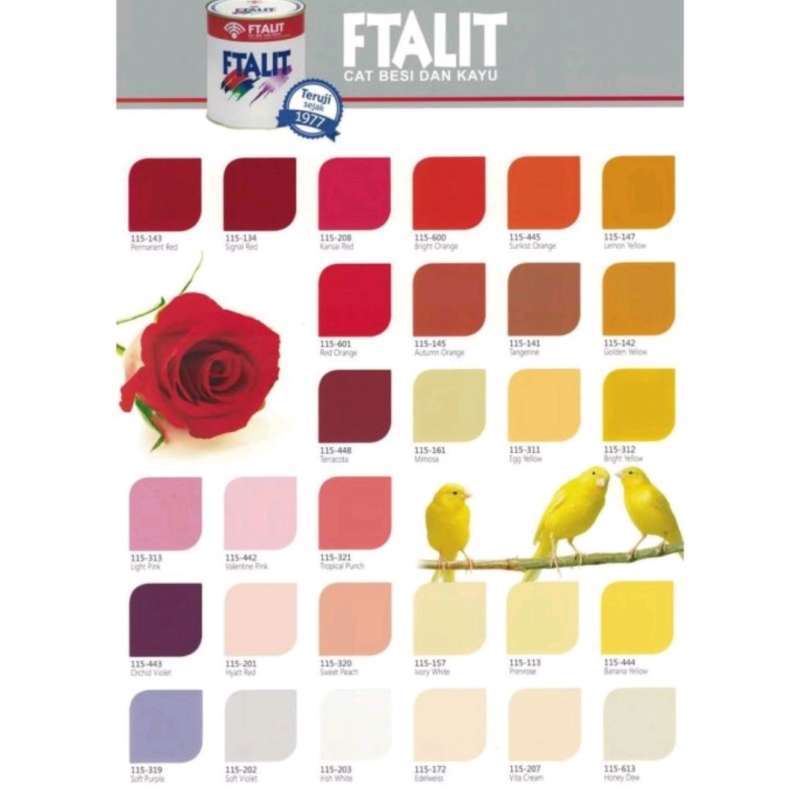 Jual Kansai Paint Ftalit Cat Kayu Dan Besi 1 Kg - Permanent Red Kf ...