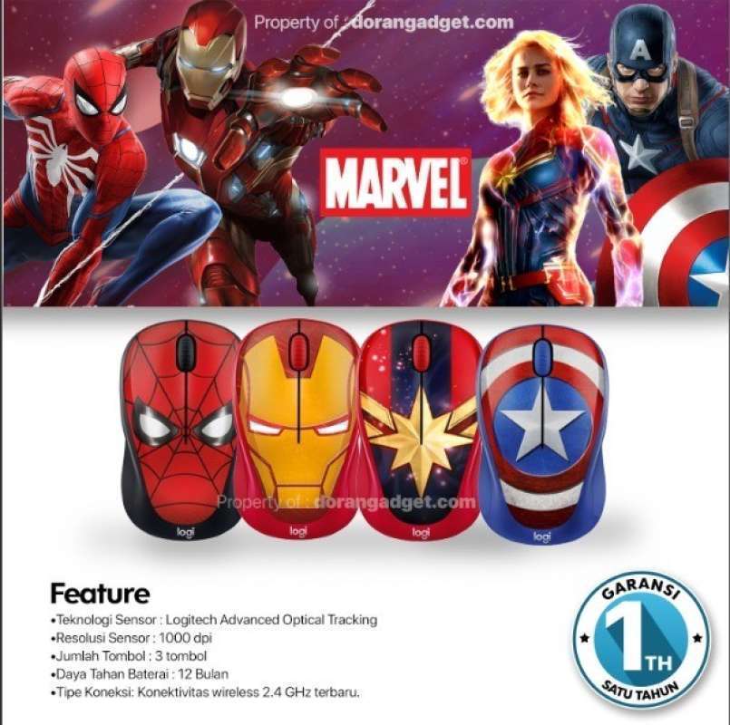 Jual Logitech M238 Wireless Mouse Marvel Collection di Seller Tambun ...