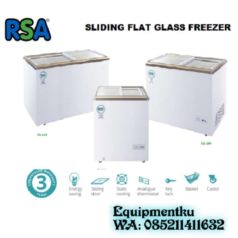 Jual Rsa Sliding Flat Glass Freezer Type Xs-320 Di Seller Myequipment ...