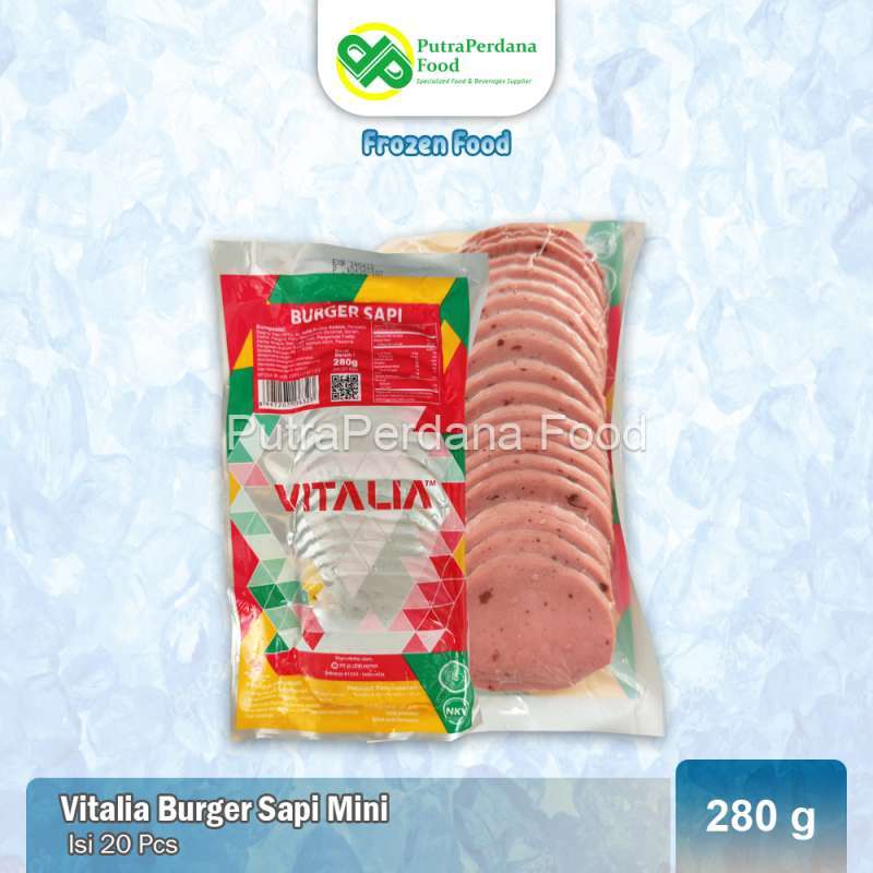 Jual VITALIA Burger Sapi Mini 280gr [20 Pcs] di Seller PutraPerdana ...