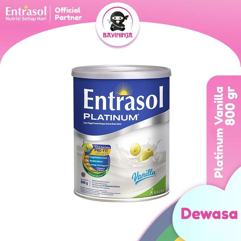 Jual ENTRASOL Platinum Vanilla tin 800 g di Seller BAYININJA Official ...