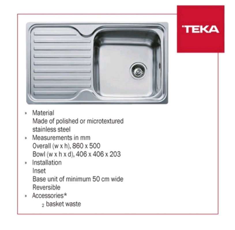 Jual Kitchen Sink Teka Classic 1b 1d Top Mount Sink Di Seller Ameeyra ...