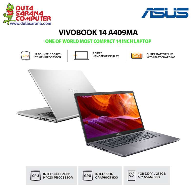 Jual LAPTOP ASUS A409MA - BV422TS Intel Celeron N4020 4GB 256GB SSD 14 ...