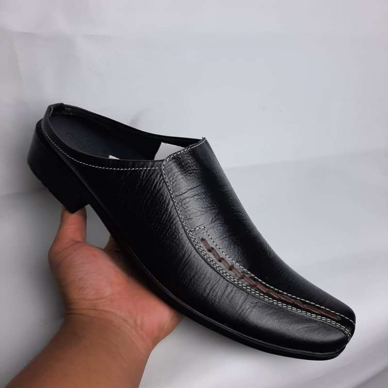 Promo Sepatu Selop Pria Kulit Asli Sandal Bustong Laki Laki Sendal ...
