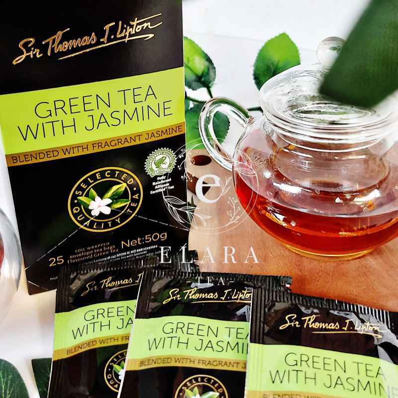 Jual Lipton Green Tea Jasmine STL Sir Thomas 25x2gr Envelope 50g di ...