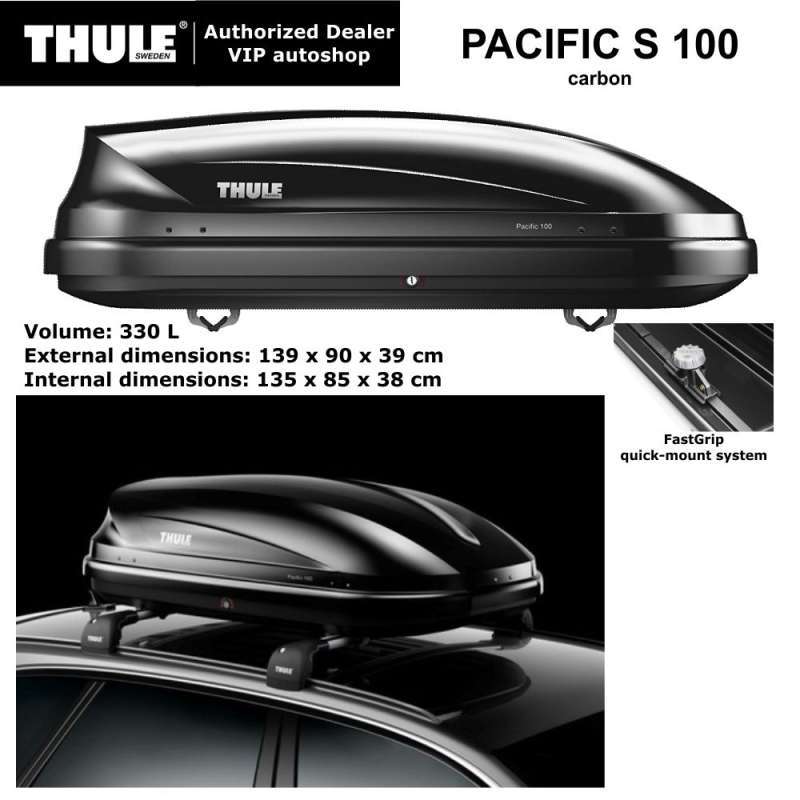 Jual Roofbox Roof Box Thule Original Pacific 100 Anthracite Aeroskin di ...