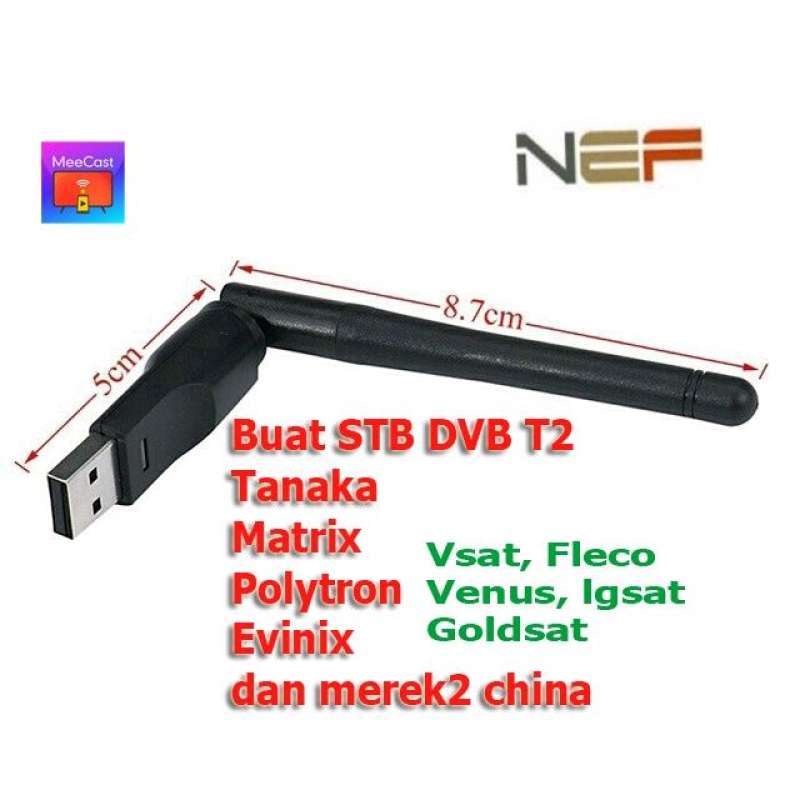 Jual USB dongle wifi wireless Buat Set Top Box DVB T2 tanaka matrix ...