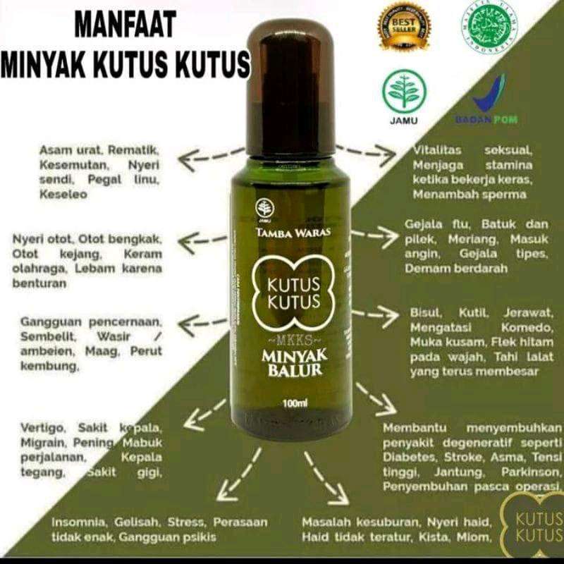 Jual Minyak Kutus Kutus Original Tamba Waras Minyak Balur 100ml Di