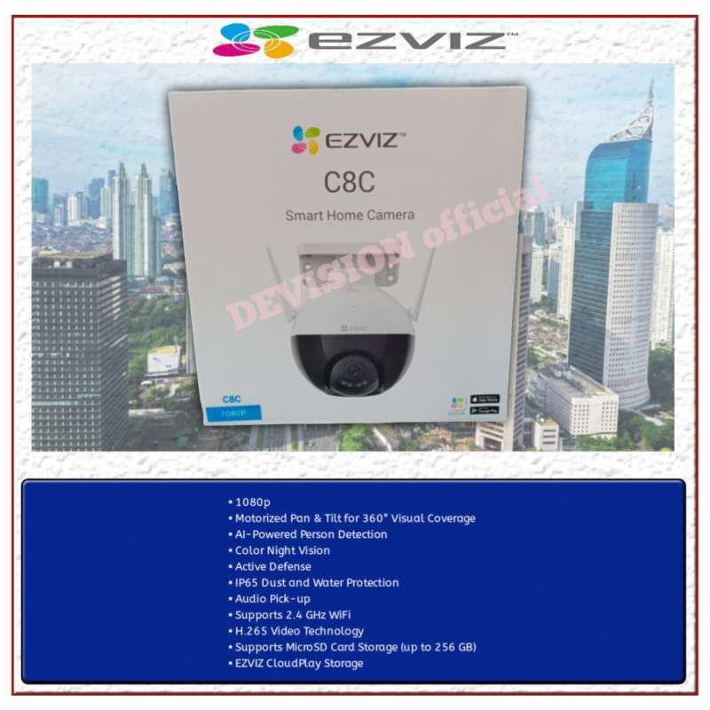 Jual Ezviz C8C Pro 1080P Color Night AI H265 Video Compression Original ...