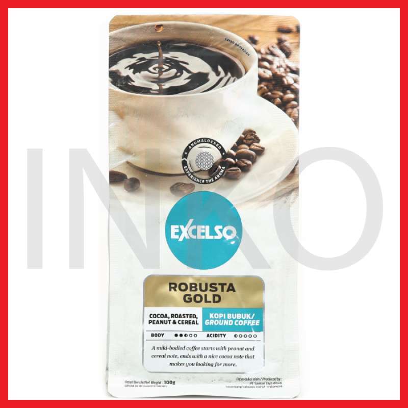 Jual EXCELSO ROBUSTA GOLD KOPI BUBUK GROUND COFFEE 100GR di Seller inko ...