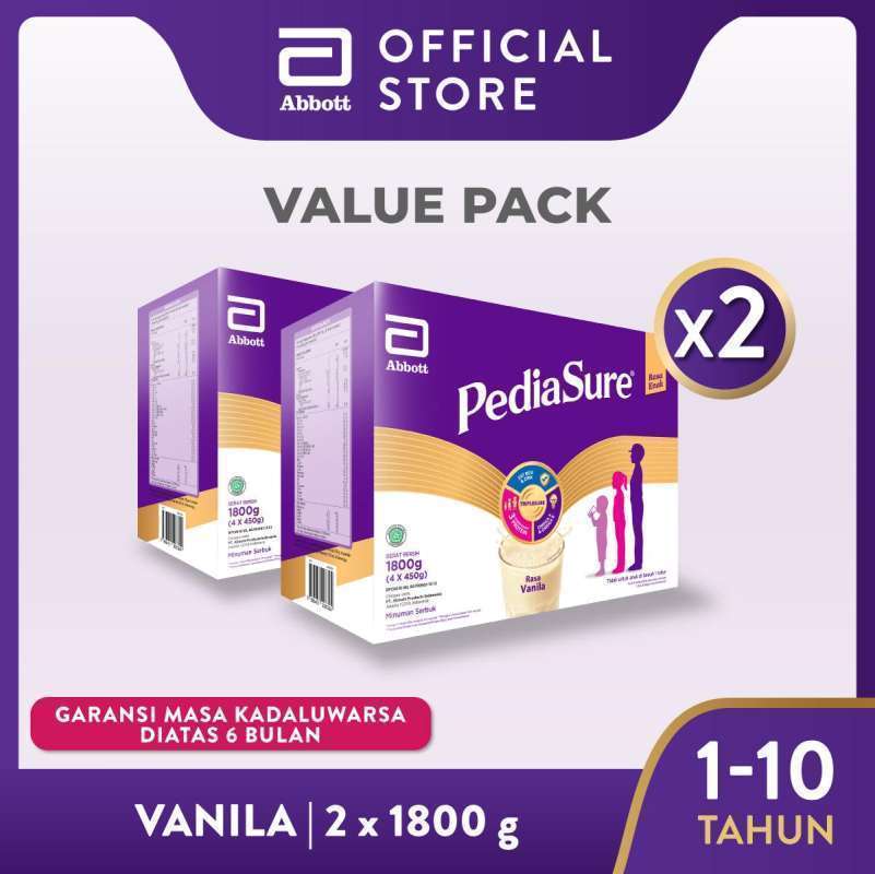 Jual Pediasure Vanila 1800g (1-10 tahun) Susu Formula Pertumbuhan Anak - Kids Formula - 2 Pack ...