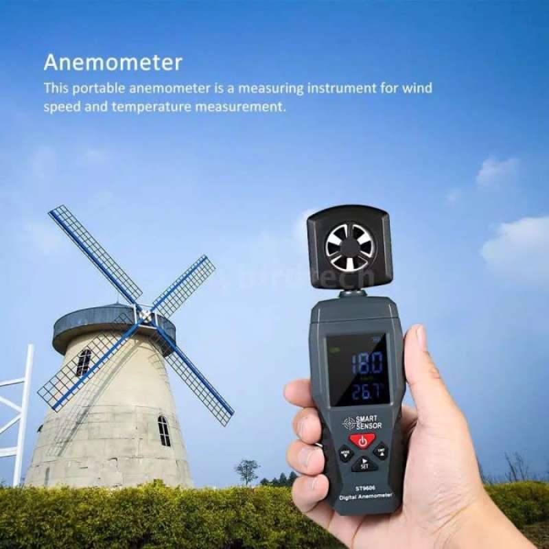Jual Promo Anemometer Alat ukur kecepatan angin suhu pengukuran wind ...