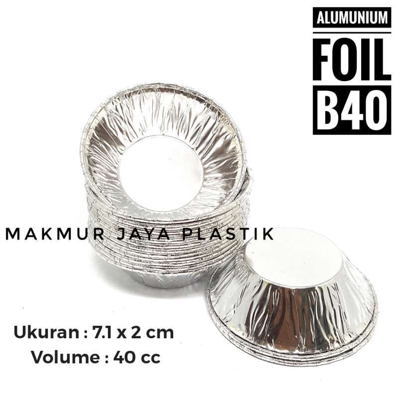Jual ALUMUNIUM FOIL CUP BULAT B40 KEMASAN MAKANAN FOIL TRAY BULAT KECIL ...