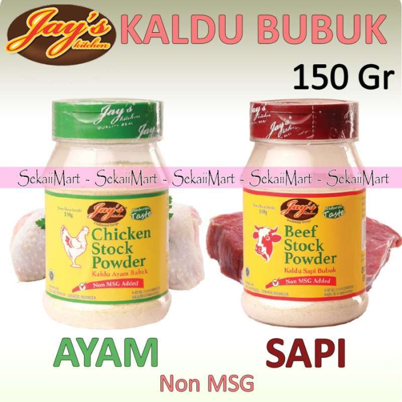 Promo JAYS Kaldu Ayam / Sapi Bubuk Botol 150g - JAY'S KITCHEN Chicken ...