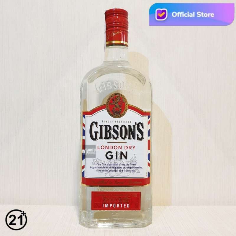 Jual ORIGINAL Import Gibson's London Dry Premium Gin Gibson Gibsons ...