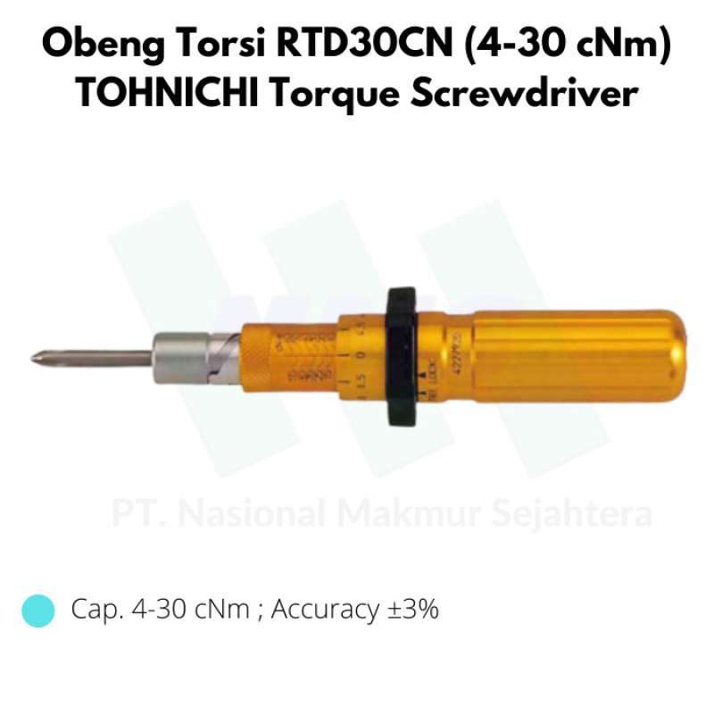Jual Tohnichi Torque Screwdriver RTD30CN 4-30 cNm di Seller NMS Tools ...
