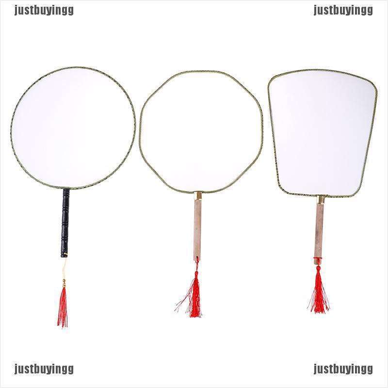 Jual TANPA ONGKIR JB White Elegant Hand Fan Gong fan blank children DIY ...