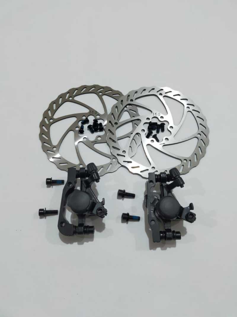 Promo Cstar Rem cakram mekanik disc brake sepeda 1 set kampas bulat 6 ...