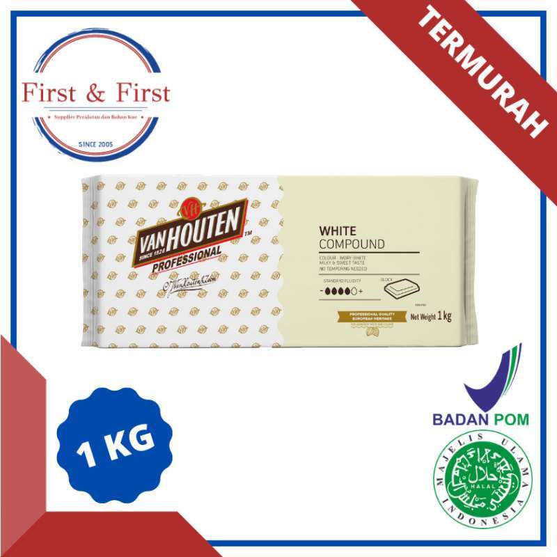 Jual Van Houten White Compound Block 1 Kg - White Chocolate Compound di ... Jual Van Houten White Compound Block 1 Kg - White Chocolate Compound di ...