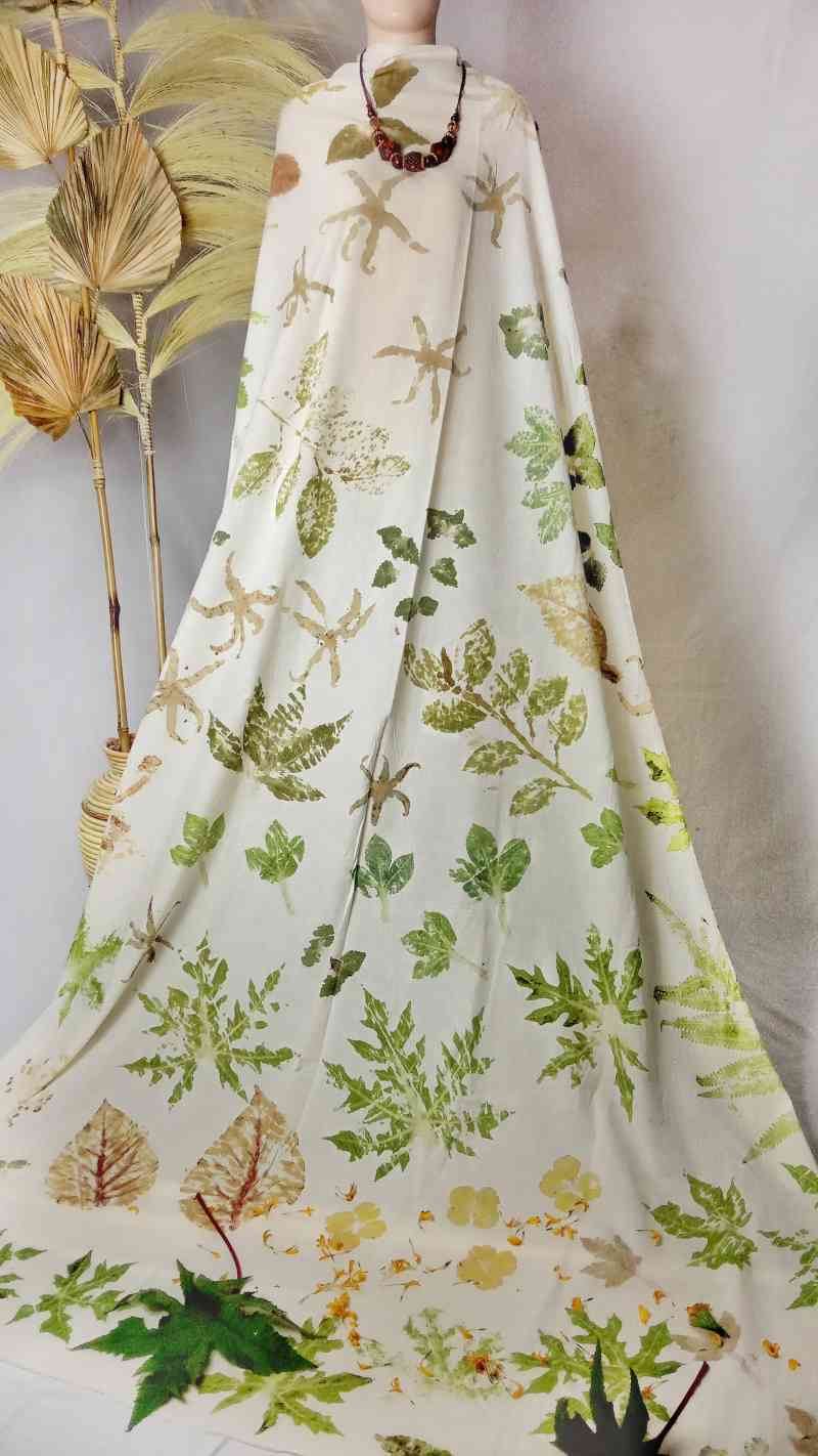 Jual Kain Ecoprint Primisima Putih di Seller Corak Alam Ecoprint ...