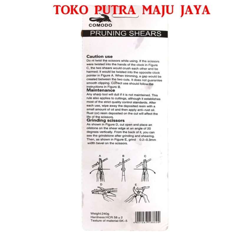 Jual GUNTING DAHAN RANTING 8 DAUN BUAH TANAMAN KEBUN TAMAN BUNGA KOMODO ...