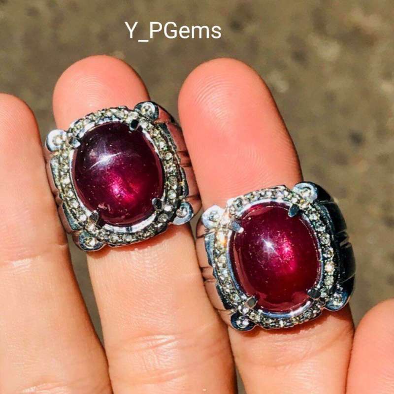 Jual Batu Permata Rubi Pigeon Asli Paketan 2 Pcs Di Seller ...