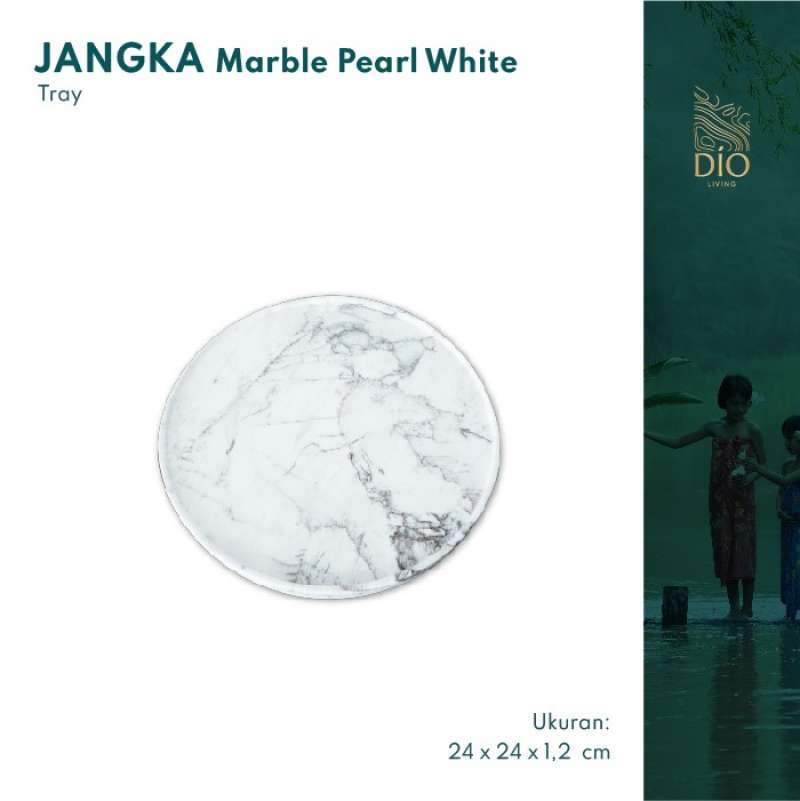 Jual Dio Living - Jangka Tray Nampan Plate Marble Minimalis - Pearl ...