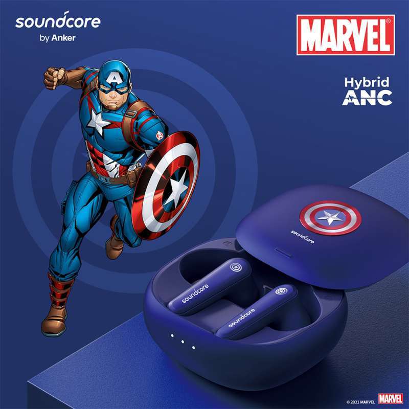 Jual True Wireless Earphone Anker X Marvel Soundcore Liberty Air 2 Pro - A3951 - Captain America ...