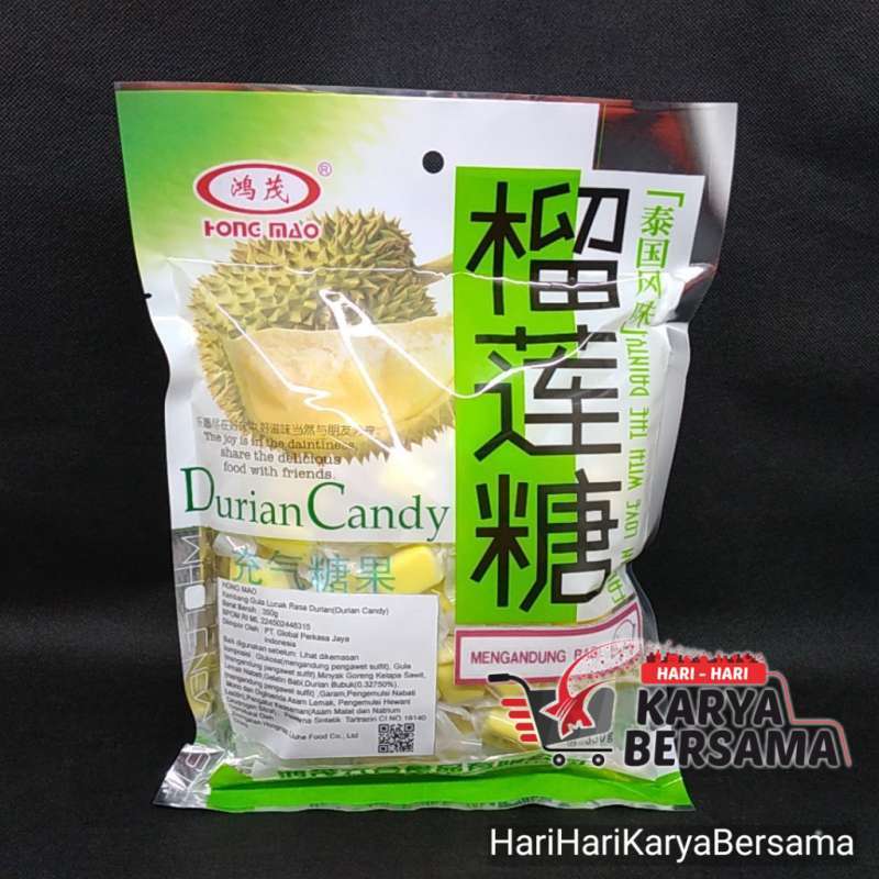 Jual Hong Mao Durian Candy Permen Rasa Durian 350gr ( Non Halal ) Di ...