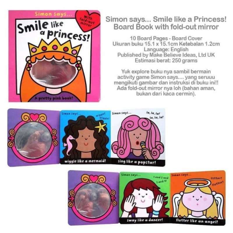 Jual Simon Says... Smile Like A Princess! Board Book With Fold-out ...