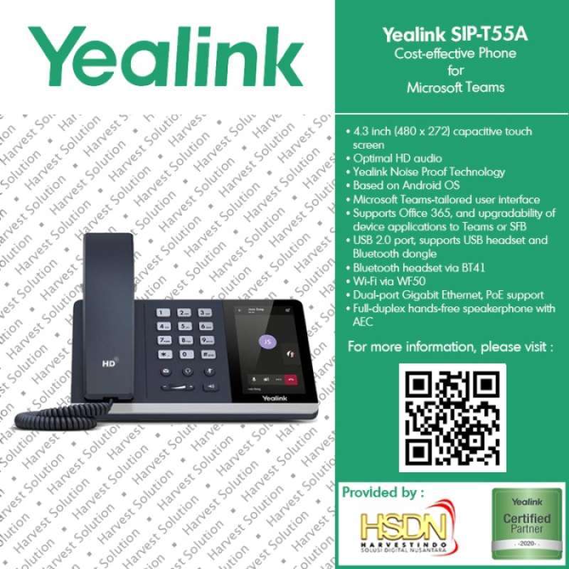 Jual Yealink SIP-T55A Cost-effective Phone for Microsoft Teams di ...