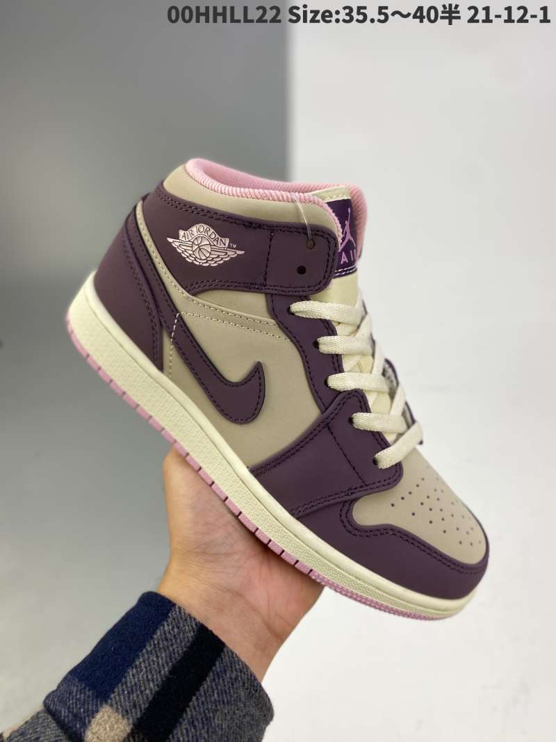 Jual NIKE AIR Jordan 1 Mid mid top purple grape aj1 NIKE AIR Jordan 1st ...
