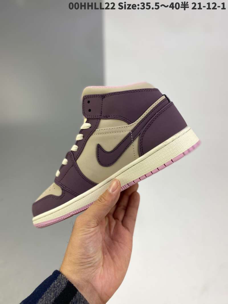 Jual Nike Air Jordan 1 Mid Mid Top Purple Grape Aj1 Nike Air Jordan 1st ...