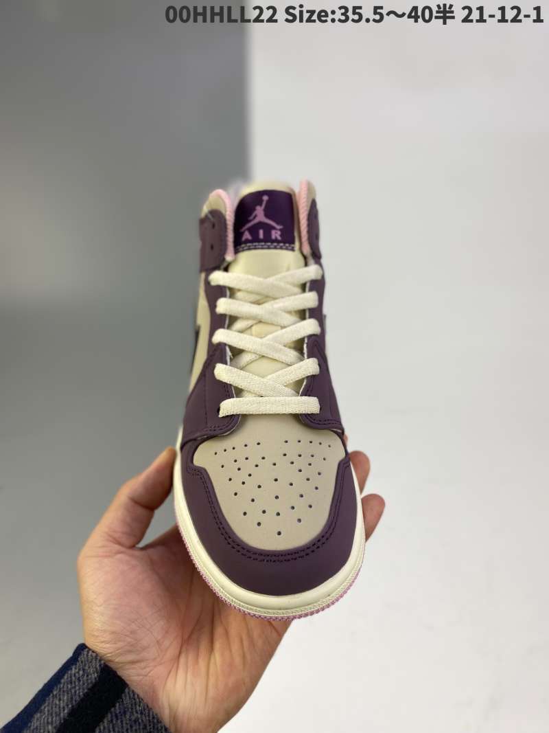 Jual Nike Air Jordan 1 Mid Mid Top Purple Grape Aj1 Nike Air Jordan 1st ...